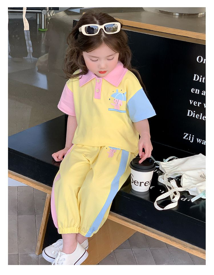 Комплект одежды Девочки MOOCIE Домашний брючный желтый, размер 120 ABS пластик Анималистический ...