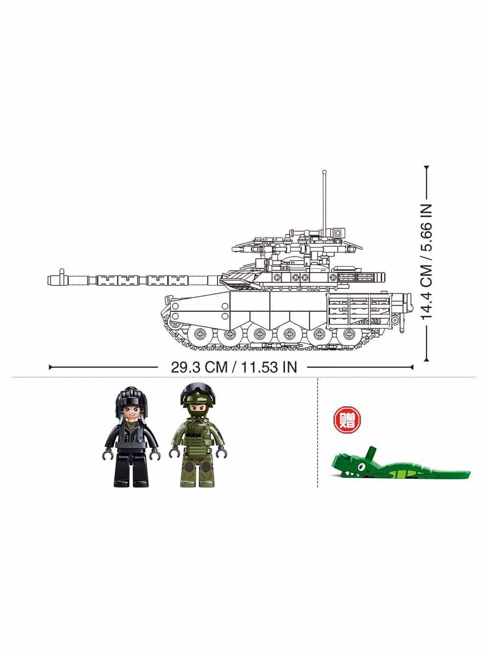 Конструктор Sluban ОБТ T90M 'Прорыв' , Современный российский танк (M38 ...