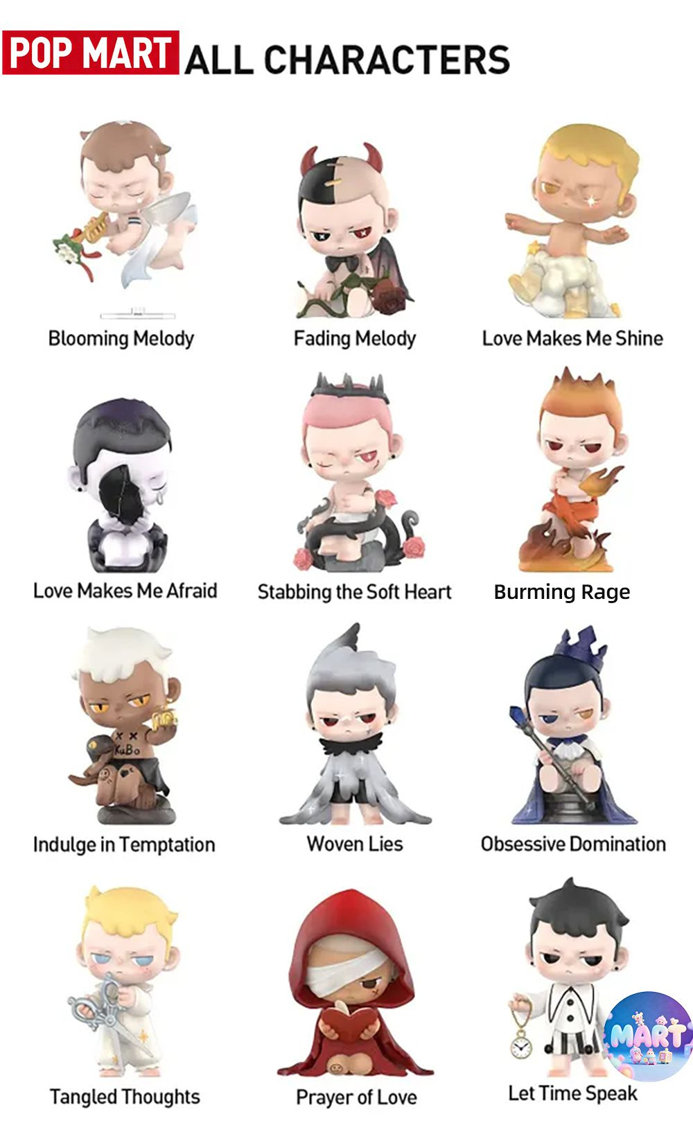 100% Original оригинал POP MART - KUBO Angel's Poem Series Figures ...