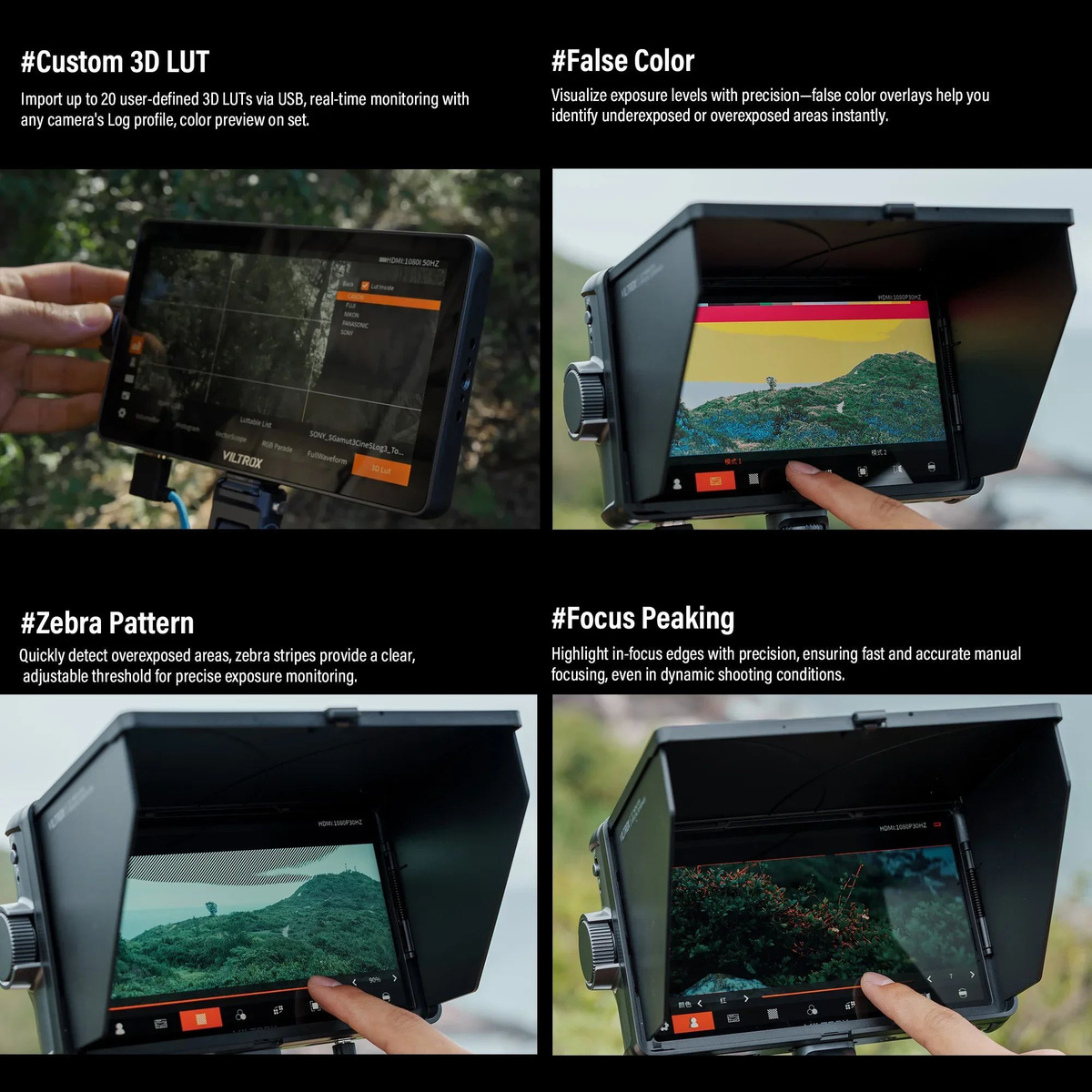 Viltrox DC-A1 Digital Camera Monitor 7 Inch Wide Monitor 2800 Nits ...