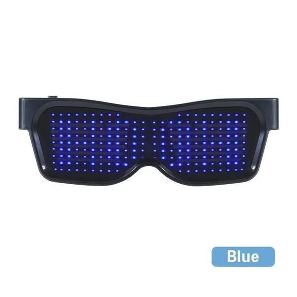Светодиодные светящиеся очки Magic LED Eyeglasses Bluetooth синие ...
