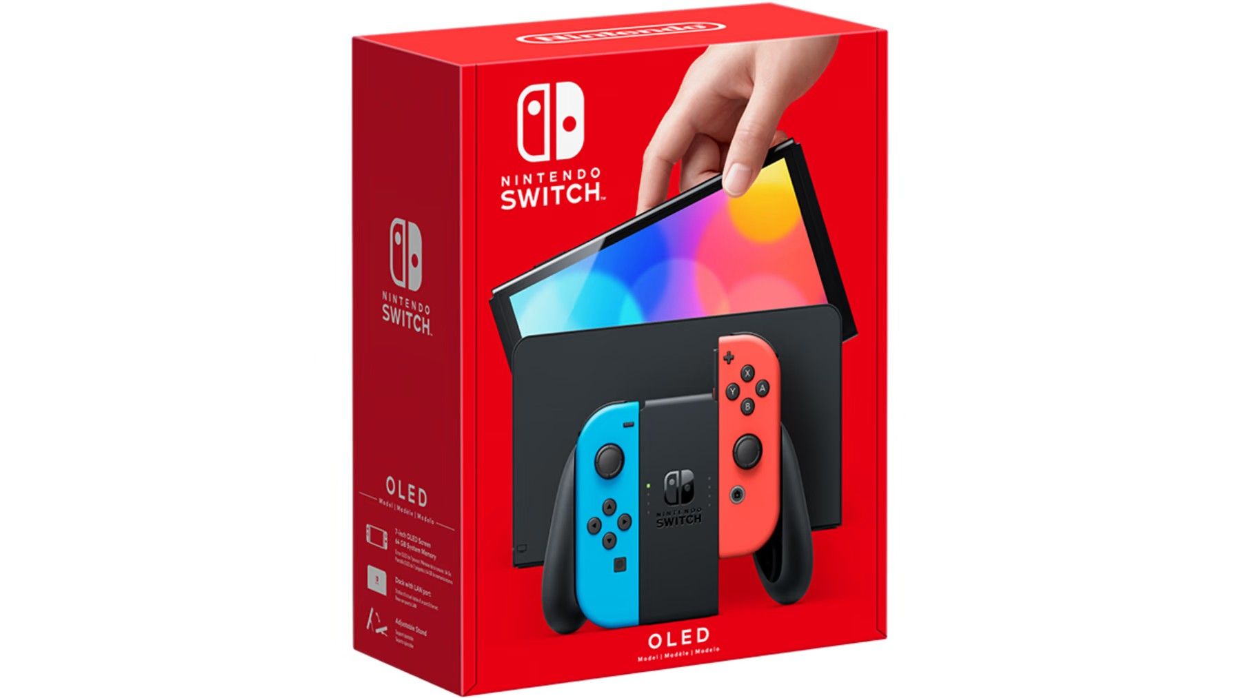 Портативная приставка Nintendo Switch OLED Neon 64 + 64 ГБ +20 Игр ...