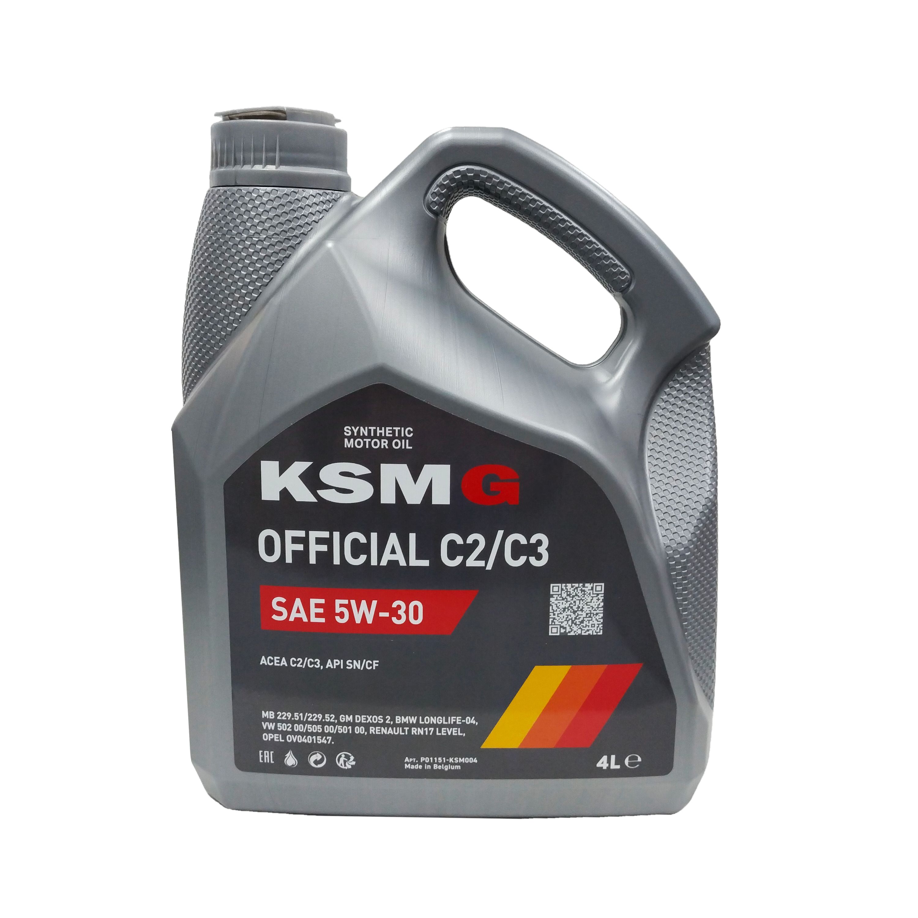 Масло моторное KSMG official с2/с3 5W-30 Синтетическое 4 л P01151 ...