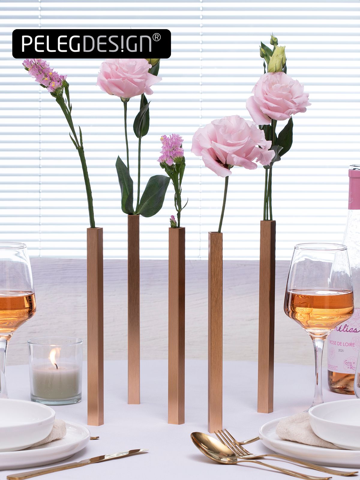 Вазы для цветов магнитные Peleg Design Magnetic Vase, 5 шт, золотой ...