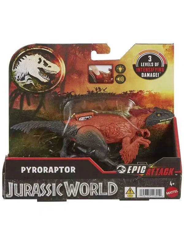 Динозавр Пирораптор Mattel Jurassic World Epic Attack Pyroraptor (свет ...