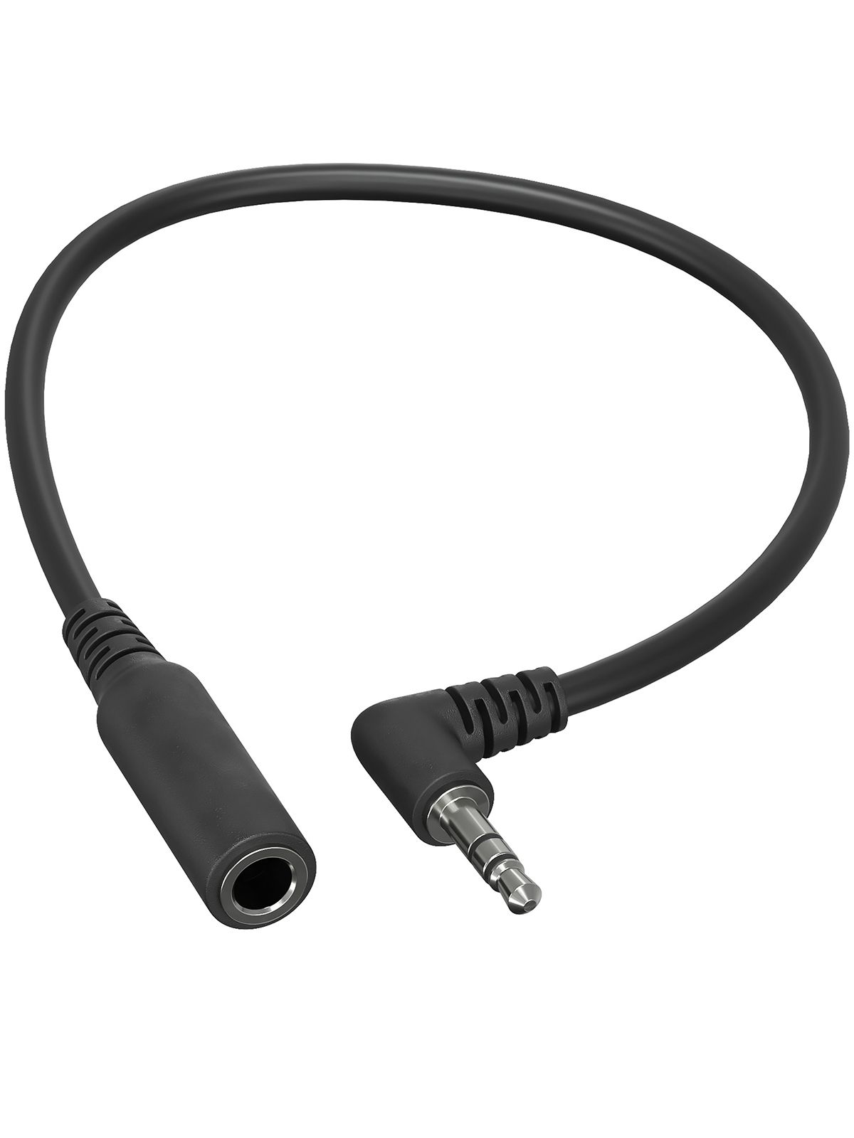 Аудио переходник адаптер кабель угловой GSMIN Mini Jack 3.5 мм джек (F ...