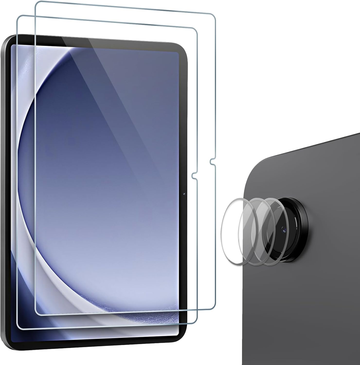 2 упаковки закаленного стекла для Samsung Galaxy Tab A9 Plus/Tab A9 ...