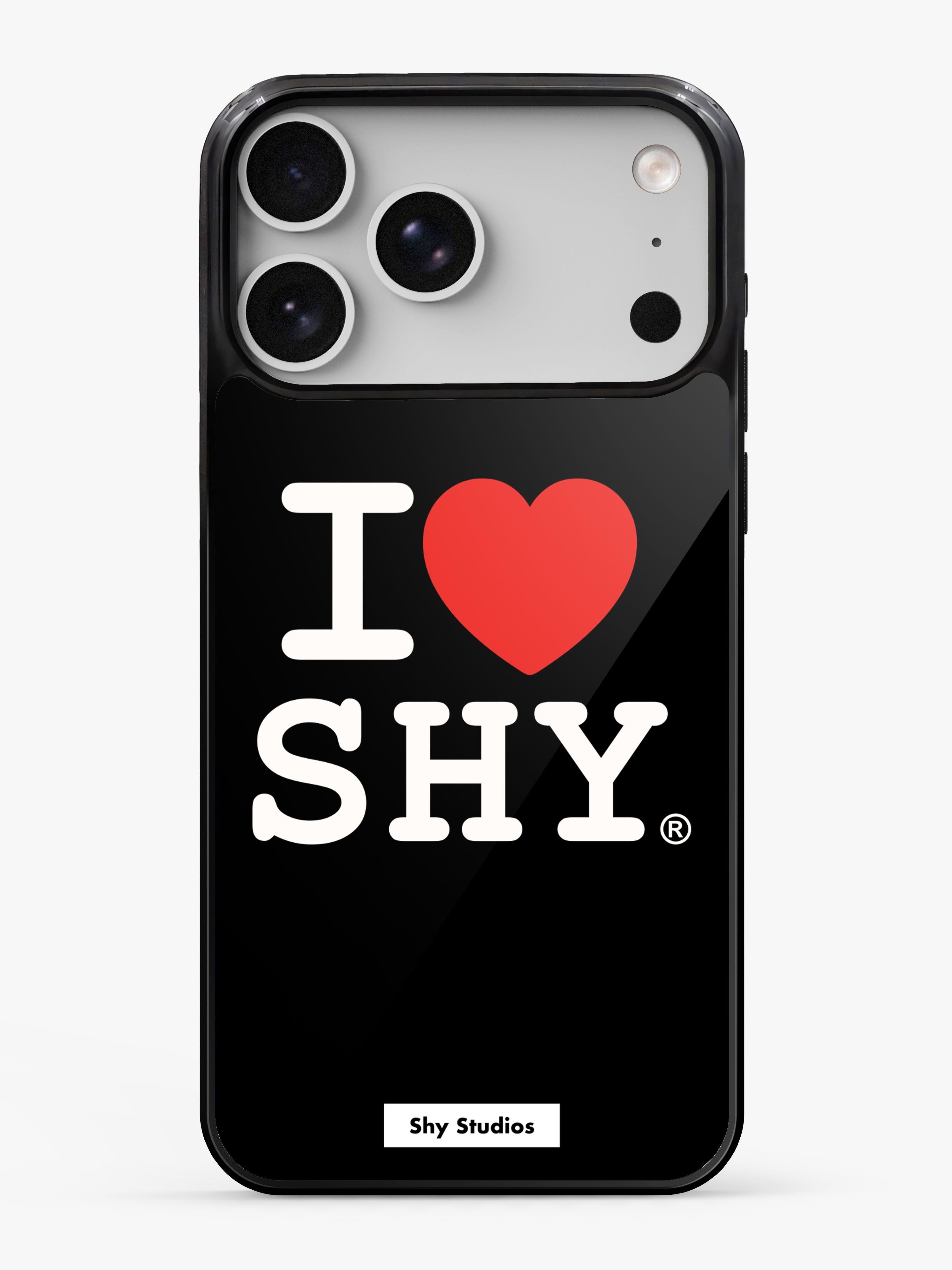 Чехол на iPhone 17 Pro Max от Shy Studios - I Love Shy Black купить на ...