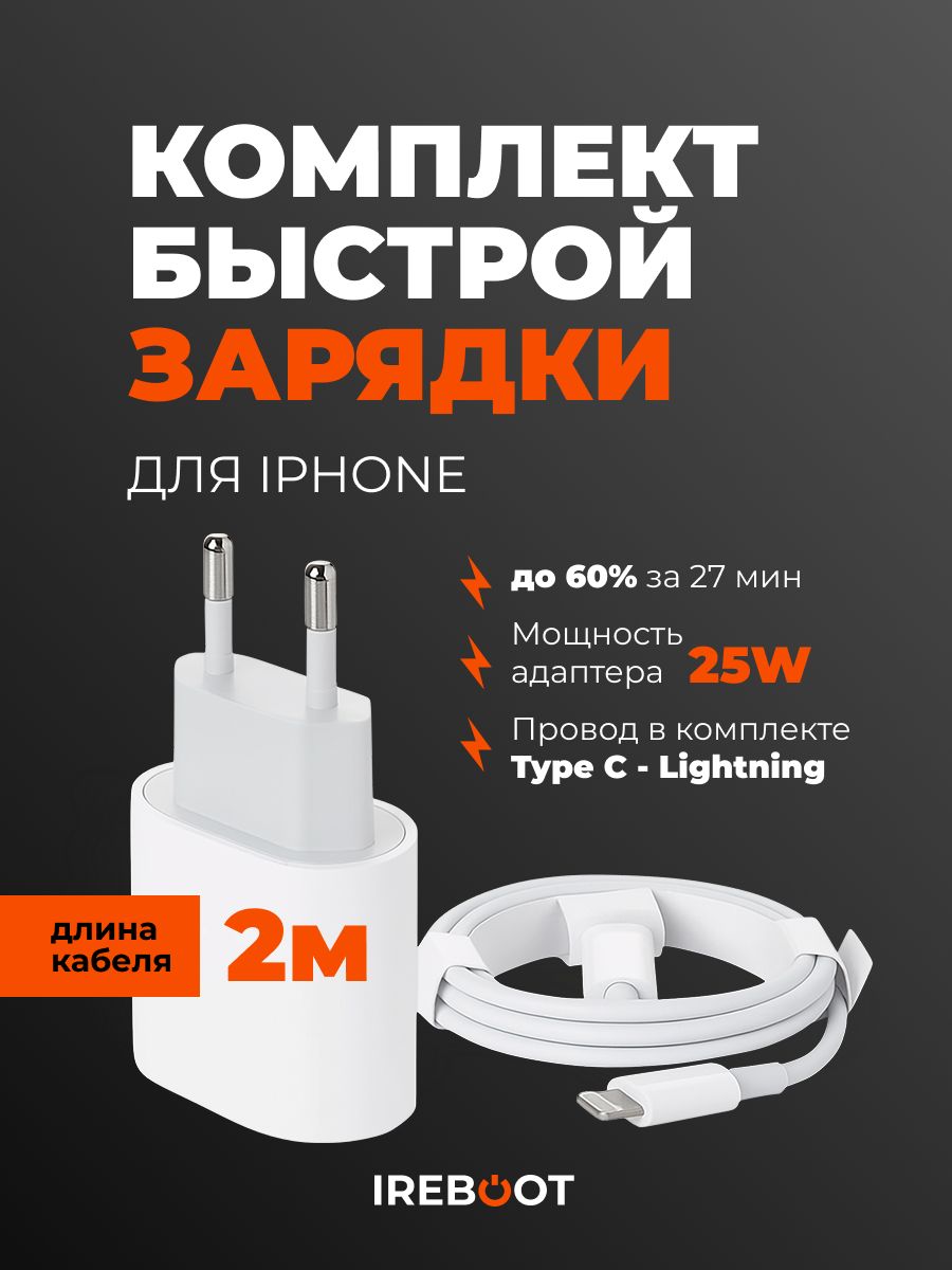 Сетевое зарядное устройство iReboot IR-1C, 25 Вт, USB Type-C, Power ...