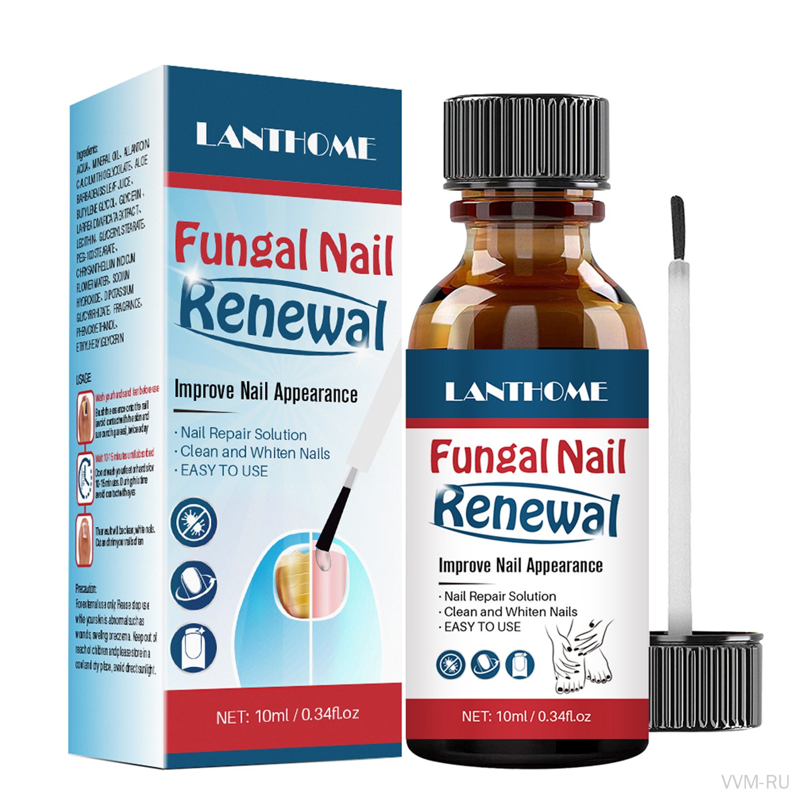 LANTHOME 10 мл Fangal Nail Renewal Улучшенное средство для ...