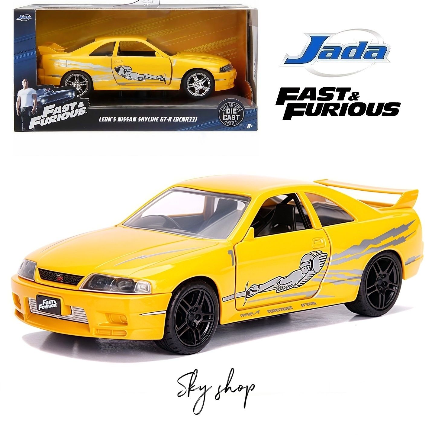 Машинка JADA 1:32 Fast & Furious LEON'S NISSAN Skyline GT-R R33 купить ...