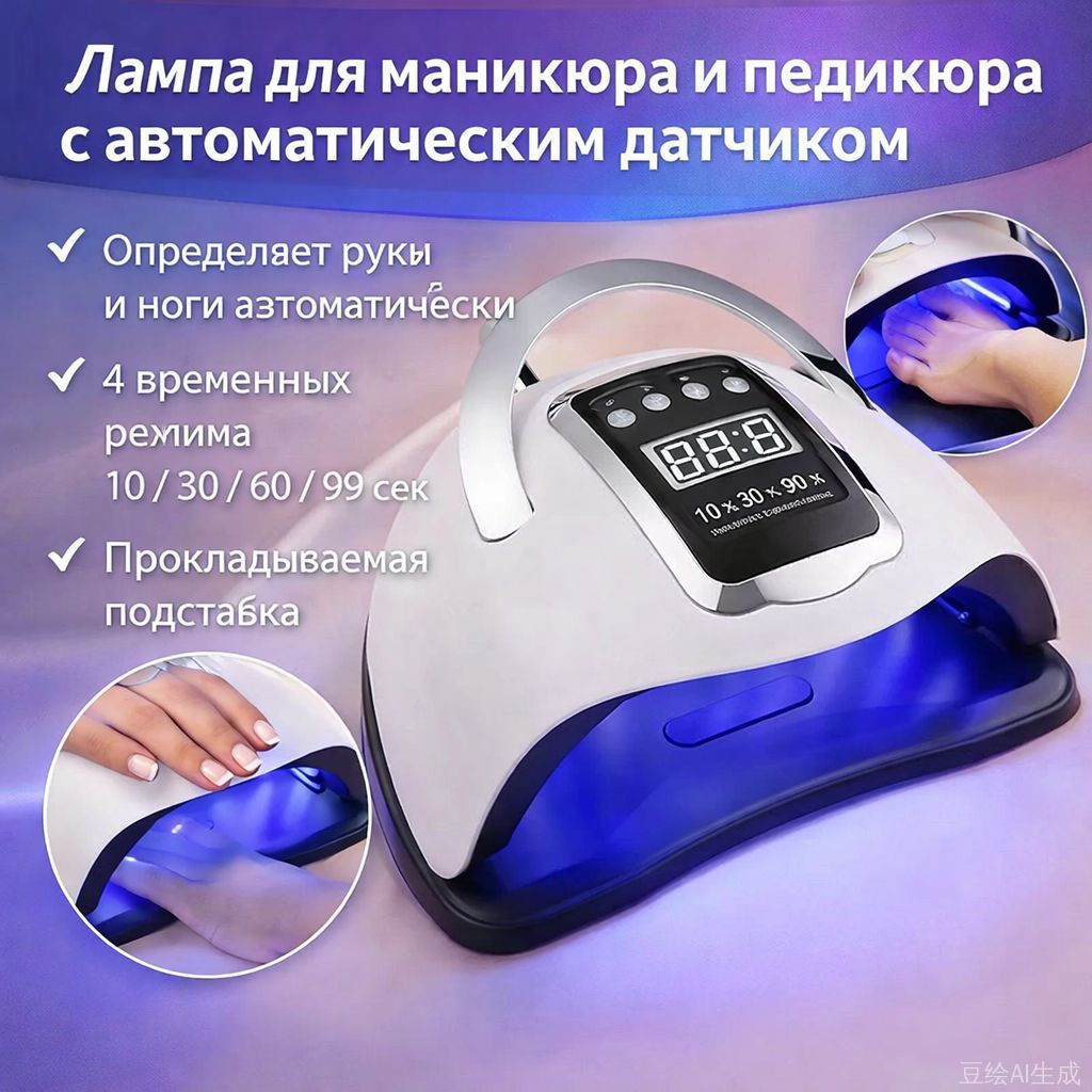 Инновационная лампа Sun LED UV для безупречного маникюра и педикюра ...