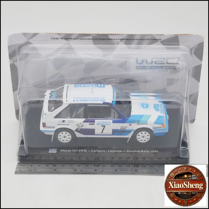 Эксклюзивная модель Mazda Rally WRC 1989, IXO 323 4WD, масштаб 1:24 ...