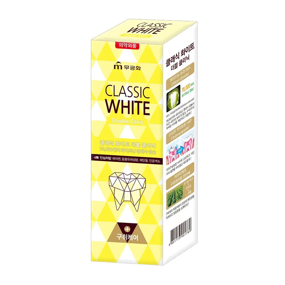 Отбеливающая зубная паста Mukunghwa Classic White двойного действия с ...