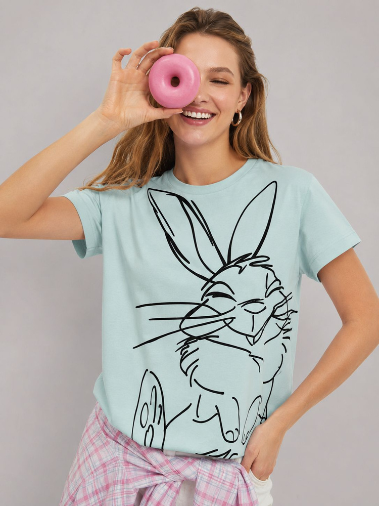 Футболка CLEVER WEAR, женская, оверсайз, хлопковая, с коротким рукавом ...