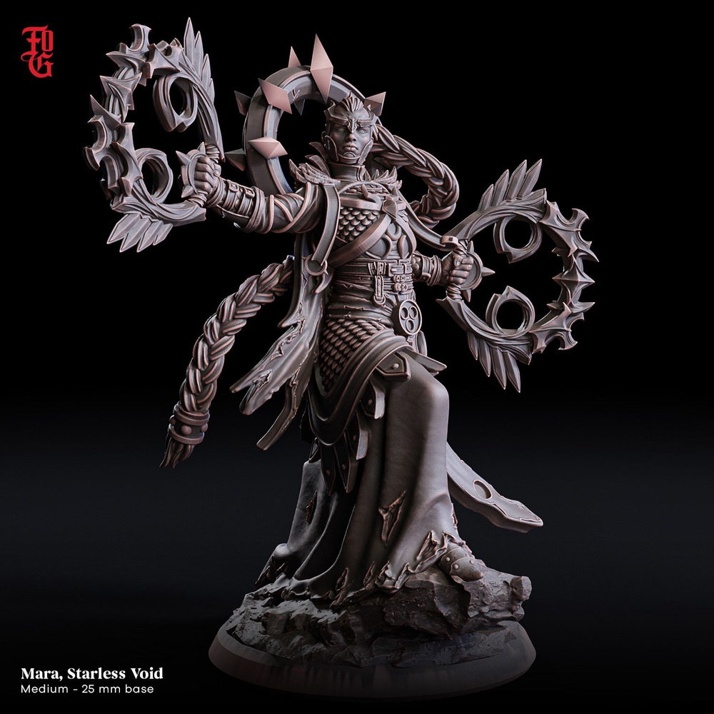 Миниатюра D&D "Мара, Беззвездная Пустота" масштаб 32 мм (DnD, Dungeons & Dragons, ДнД ...