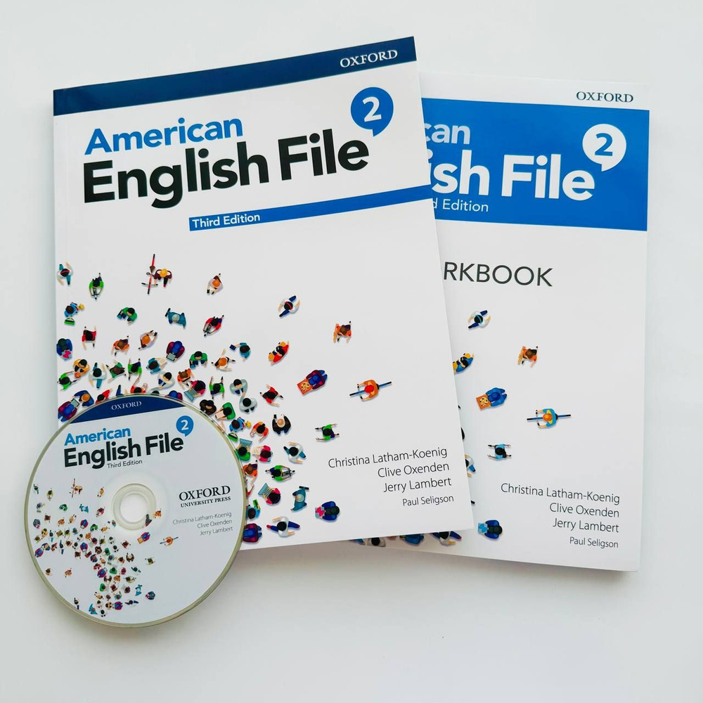 American English File 2, 3 издание. ПОЛНЫЙ КОМПЛЕКТ: Учебник + Рабочая ...