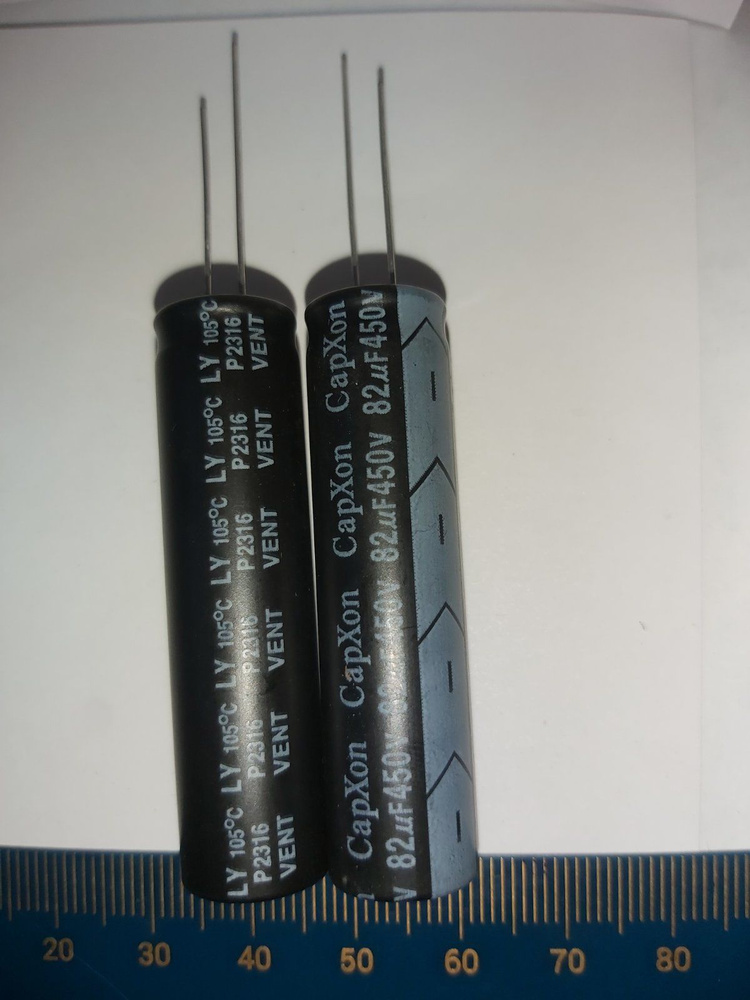 Конденсатор электролитический (2 шт.) 82mkf 450V CapXon - купить с доставкой по выгодным ценам в ...