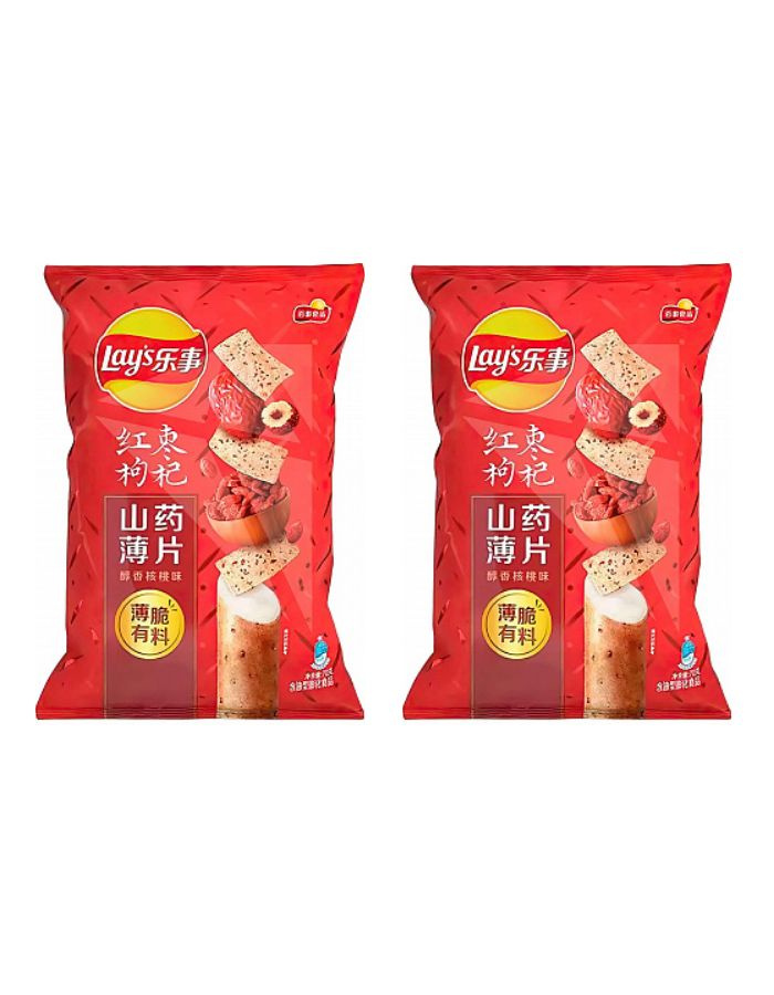 Чипсы Lay's Yam chips Китайский финик, мушмула, грецкий орех, 70 гр х 2 ...