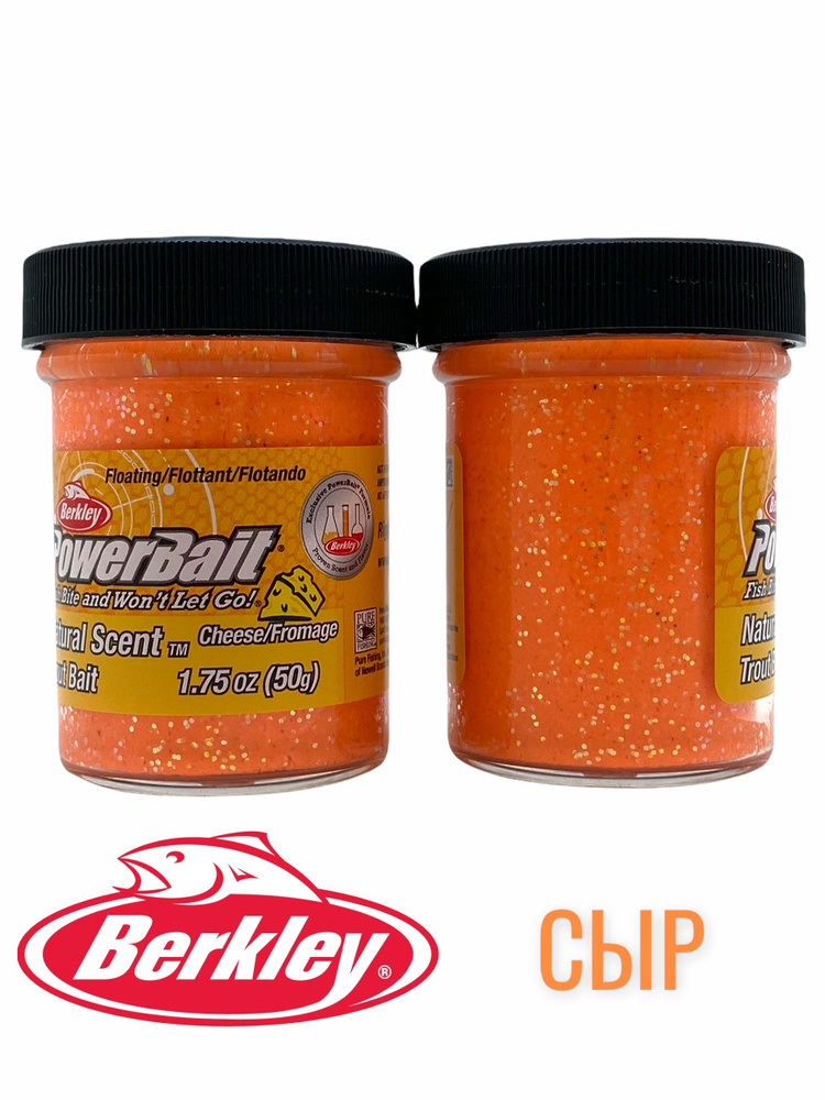 Паста форелевая Berkley PowerBait Natural Scent Cheese Fluo Orange/ Сыр ...