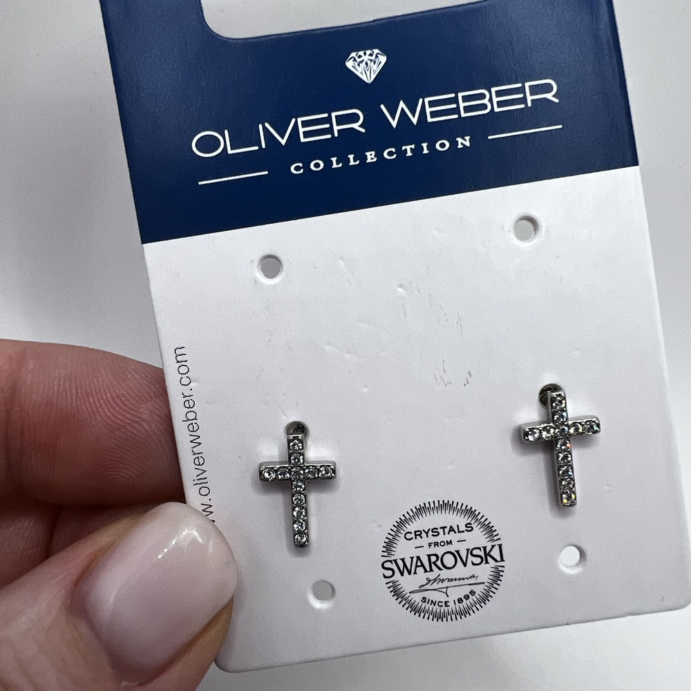 Oliver Weber Collection, Пусеты Крест, серьги гвоздики, 22895R - купить ...