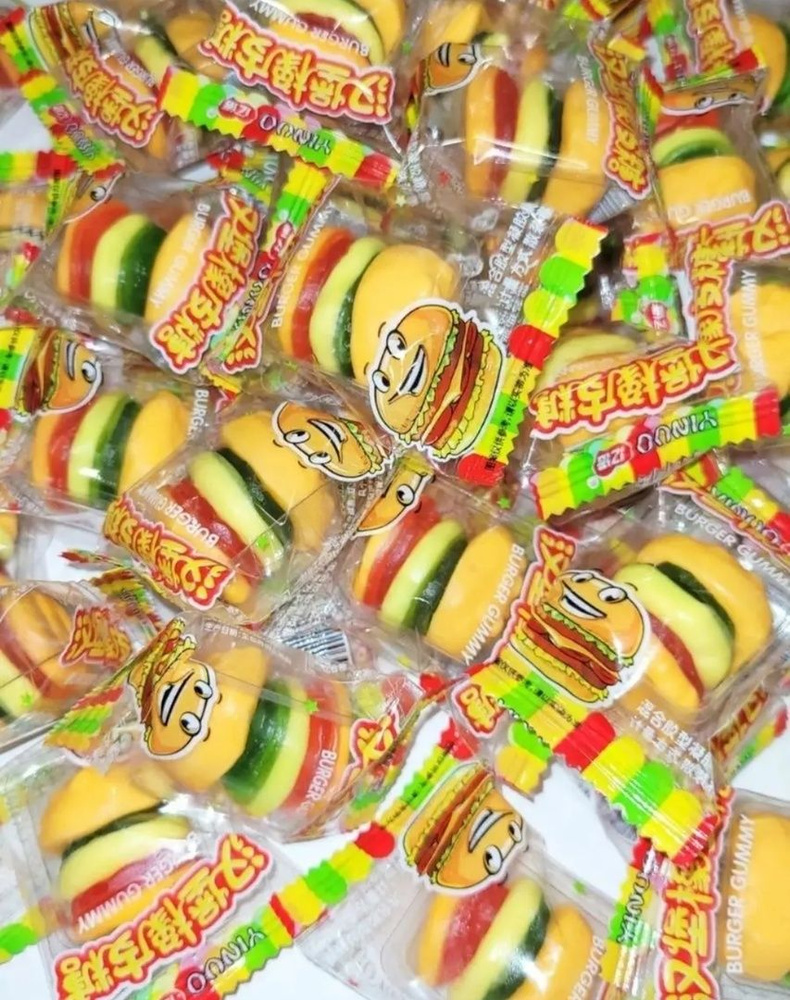 Китайские жевательные конфеты Burger Gummy 500гр.Китай - купить с ...