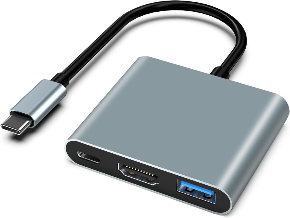 Адаптер3 в 1 Hdmi для Usbc цифровой Av Multiport адаптер Usb