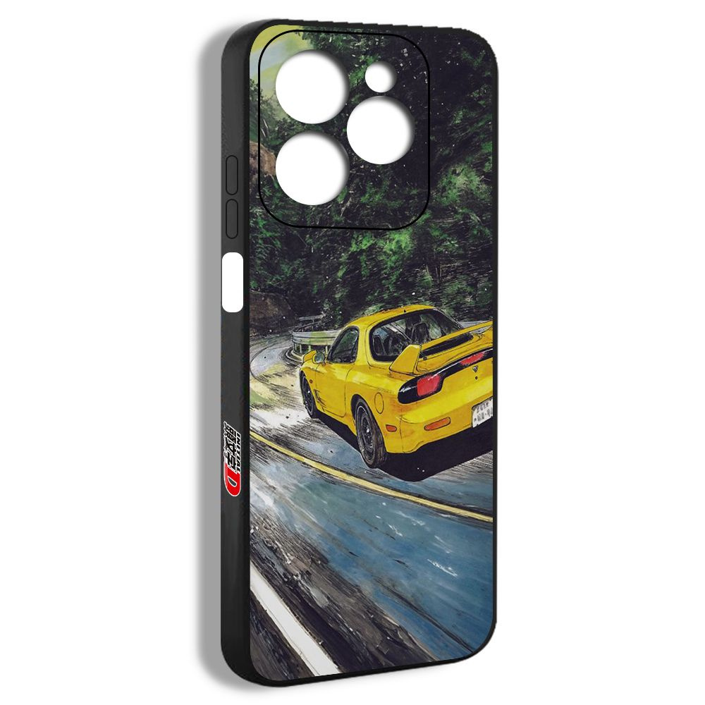 чехол для смартфона Подходит для Tecno Spark Go 2024 Инициал Ди Проект Ди аниме Rx7 Ae86 Pya24