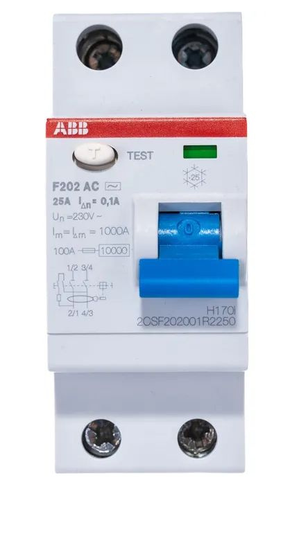 Устройства защитного отключения (УЗО) 2 мод. ABB F202 AC-25/100mA 2CSF202001R2250 - купить с ...