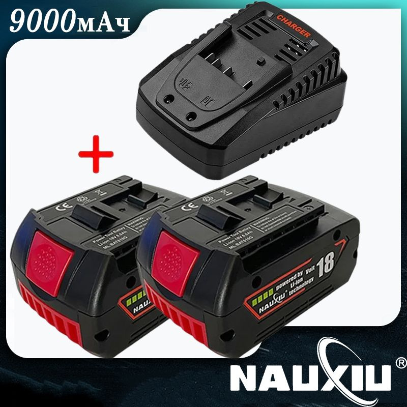 2 шт-BAT609 18V 9.0Ah Аккумулятор для электроинструмента Bosch, BAT609 ...