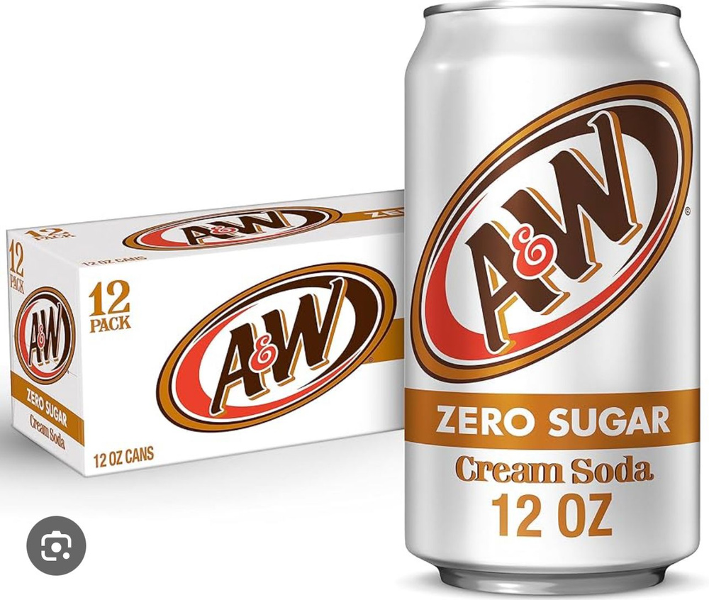 Газированный напиток A&W Root Beer Cream Soda Zero Suqar 12 шт по 355 мл - купить с доставкой по ...
