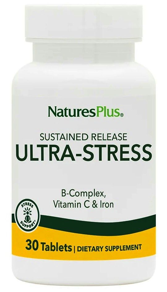 NaturesPlus Ultra-Stress B-Complex, Vitamin C & Iron 30 tabs sustained ...