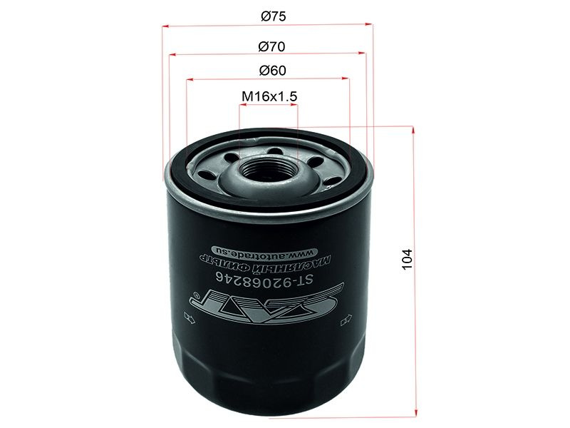 Фильтр масляный CHEVROLET CAPTIVA/OPEL ANTARA 3,2 06- - SAT арт. ST ...