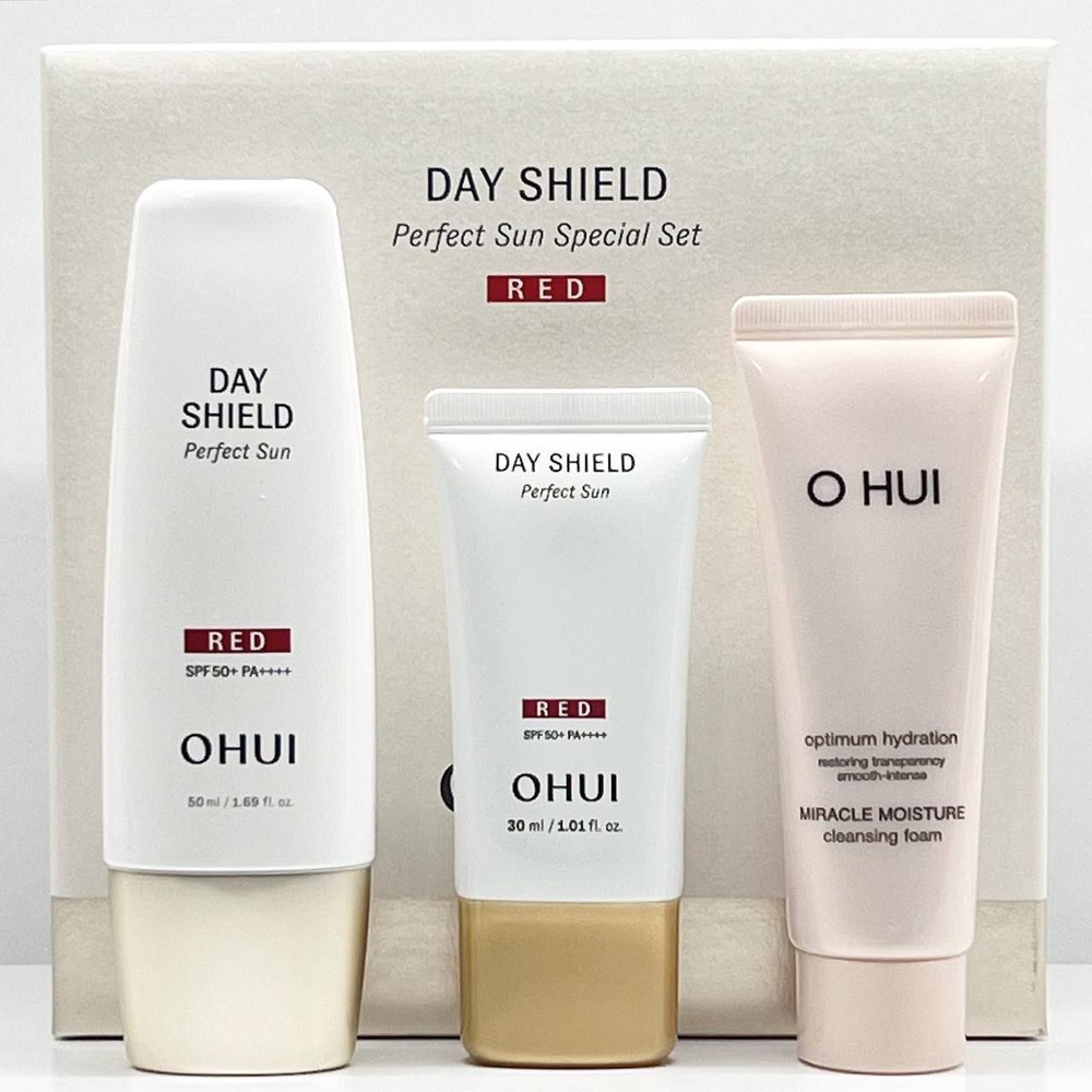 Влажный солнцезащитный крем OHUI Day Shield Perfect Sun Red SPF 50+ /PA ...