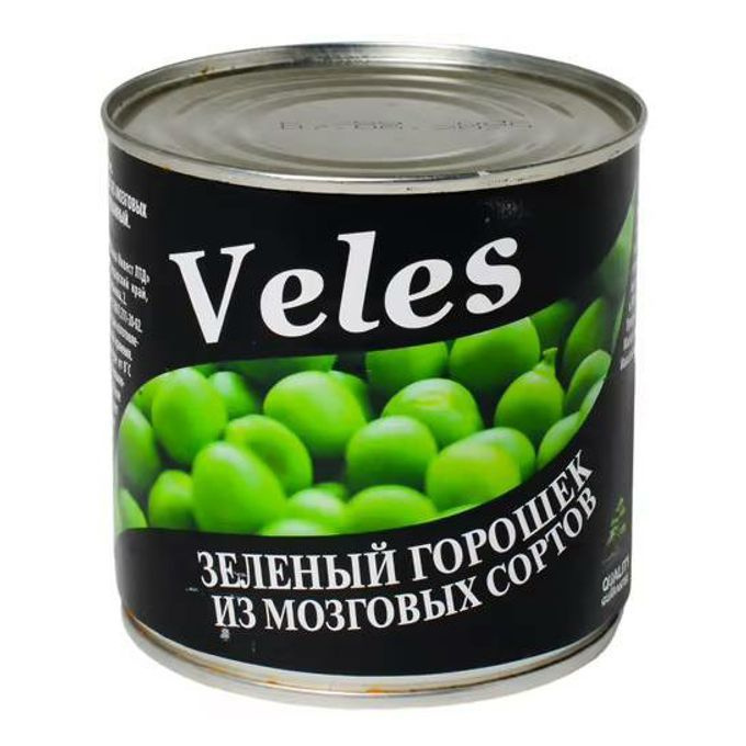 Veles Горошек зеленый из мозговых сортов, стерилизованный, 420гм ...
