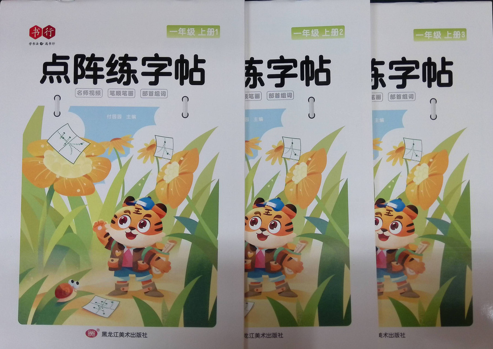 Комплект из 3 книг: Dot matrix calligraphy copybook for first graders ...