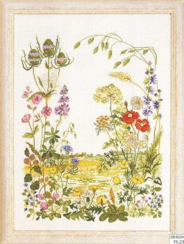 Набор для вышивания Permin 70 3162 Wild Flowers Полевые цветы
