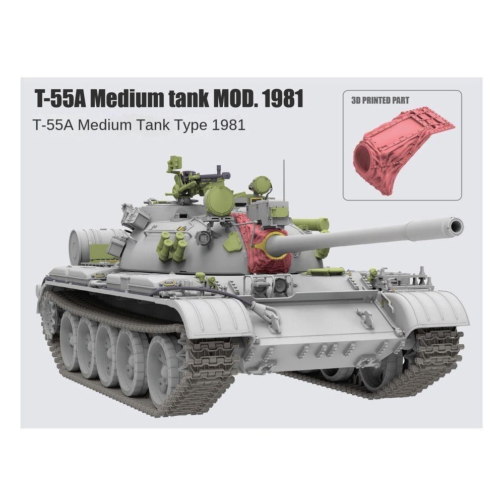 Rye Field RFM 5098 1/35 T55A Средний Танки mod. 1981 (Включение3D ...
