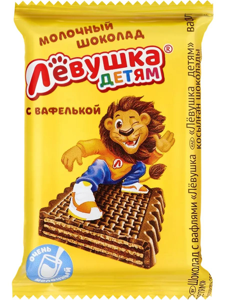 Батончик шоколадный ЛЕВУШКА с вафлями 27,5г купить на OZON по низкой ...