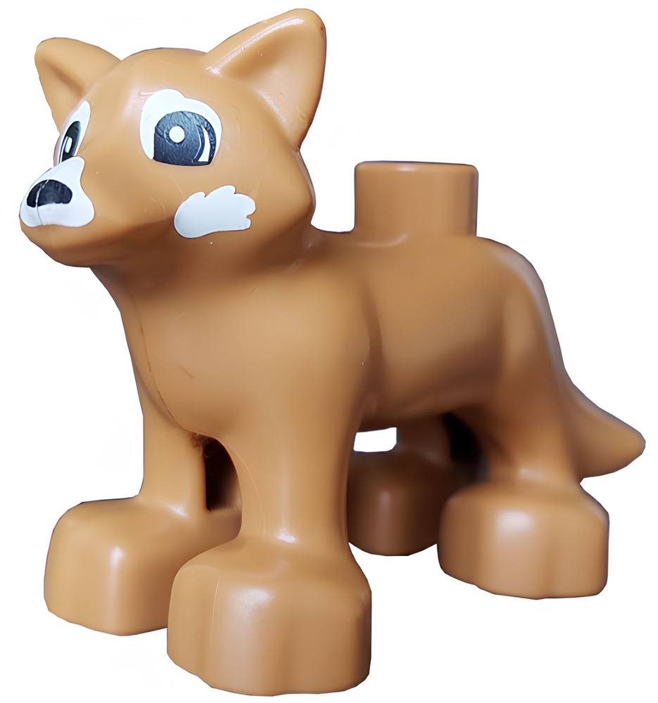 Лиса Lego Duplo Fox with White Muzzle and White Eye Spots Pattern (Dog ...