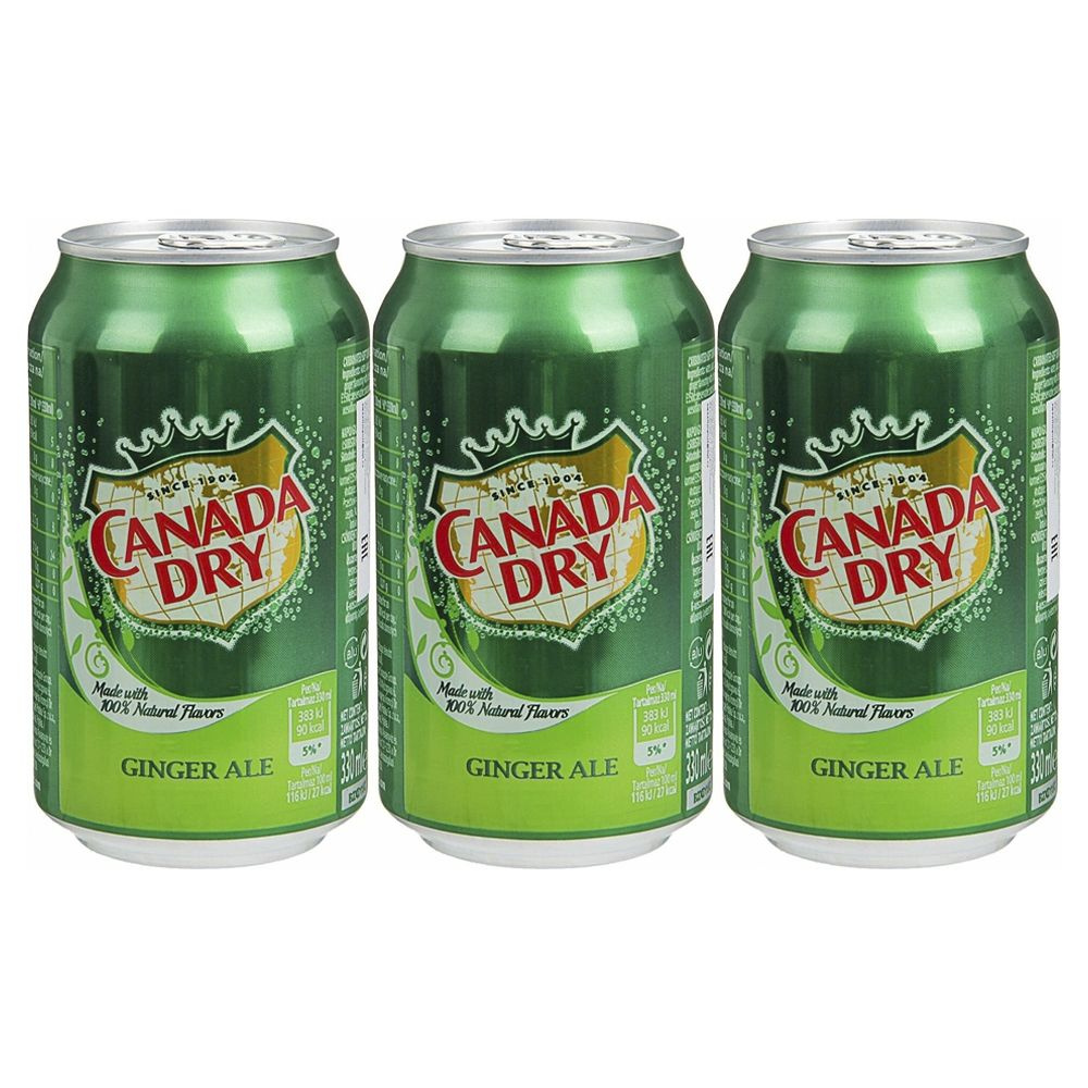 Газированный напиток Canada Dry Ginger Ale 3 шт по 330 мл - купить с доставкой по выгодным ценам ...