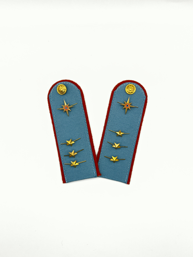 Погоны МЧС голубые на рубашку Старший Прапорщик - купить с доставкой по ...