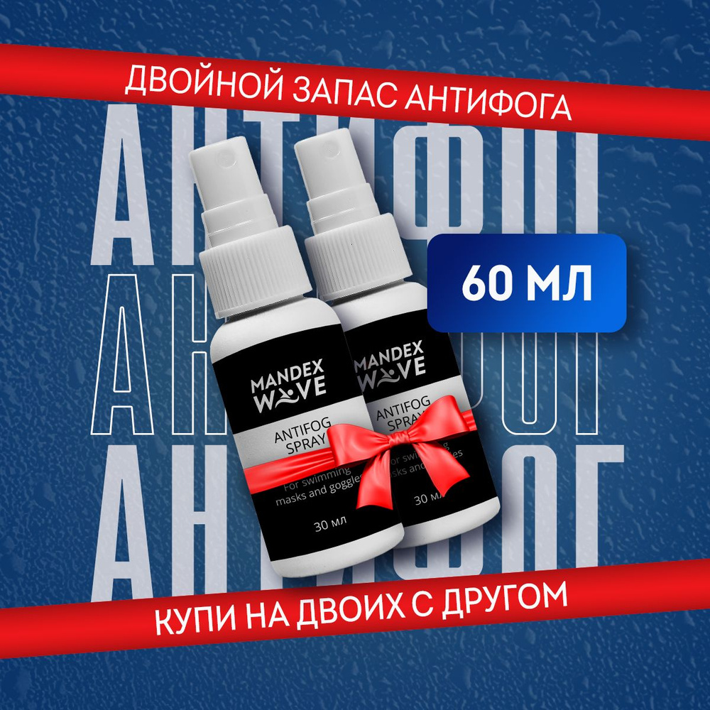 Антифог от запотевания плавательных очков и масок MANDEX WAVE 2 шт ...