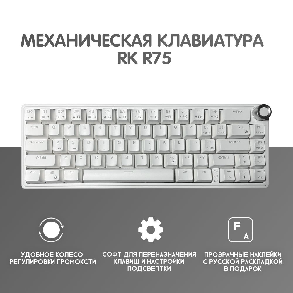 HOT KEY Игровая клавиатура проводная rk r65, Английская раскладка ...