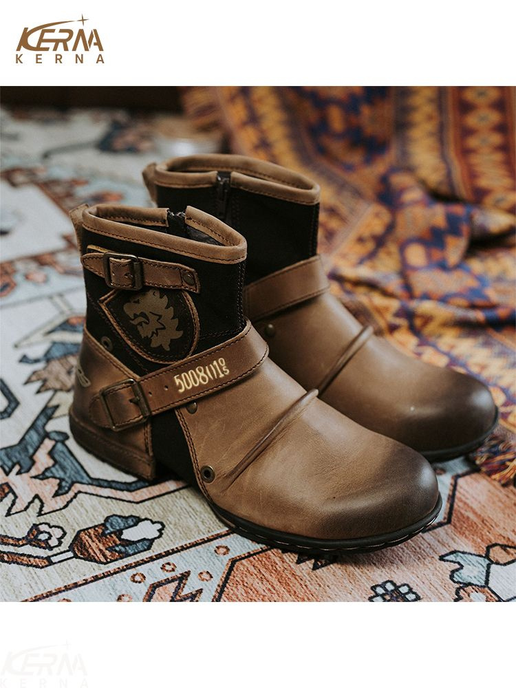 Сапоги Мужской KERNA ботфорты, размер 43 коричневый На любой сезон R (средняя) Без каблука Китай ...