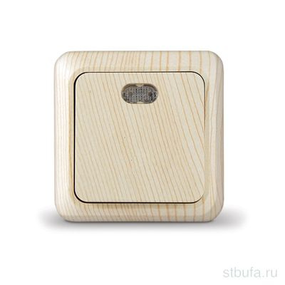 Выключатель одноклавишный с подсветкой "UNIVersal" серия "Олимп", о/у ...