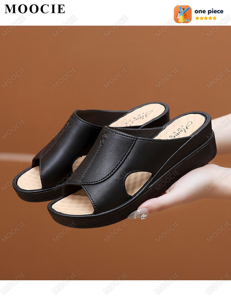 Пантолеты Женский MOOCIE, размер 38 Искусственная кожа Толстая подошва Без застёжки Лето купить ...