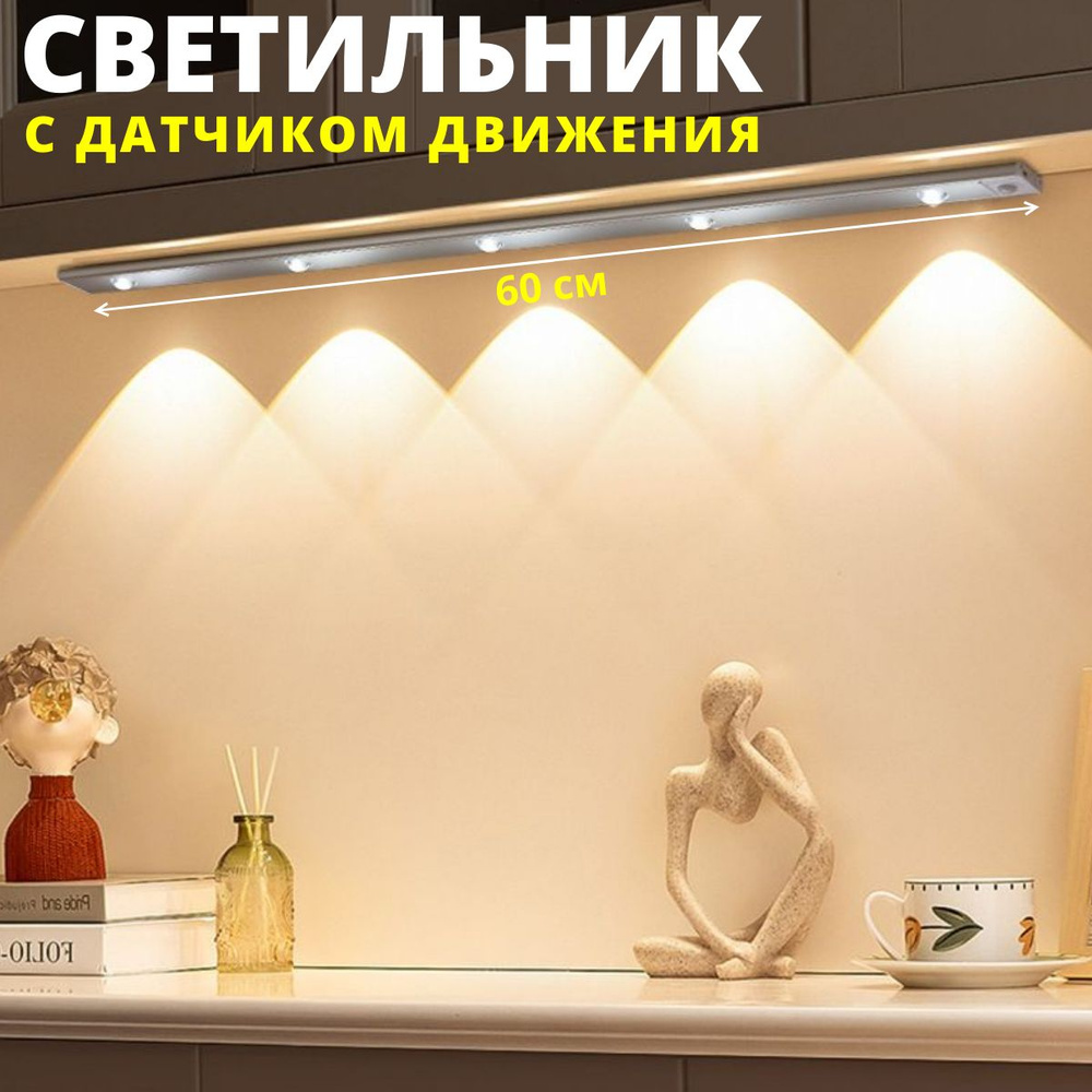 Беспроводной светодиодный светильник с датчиком движения на клипсах ...
