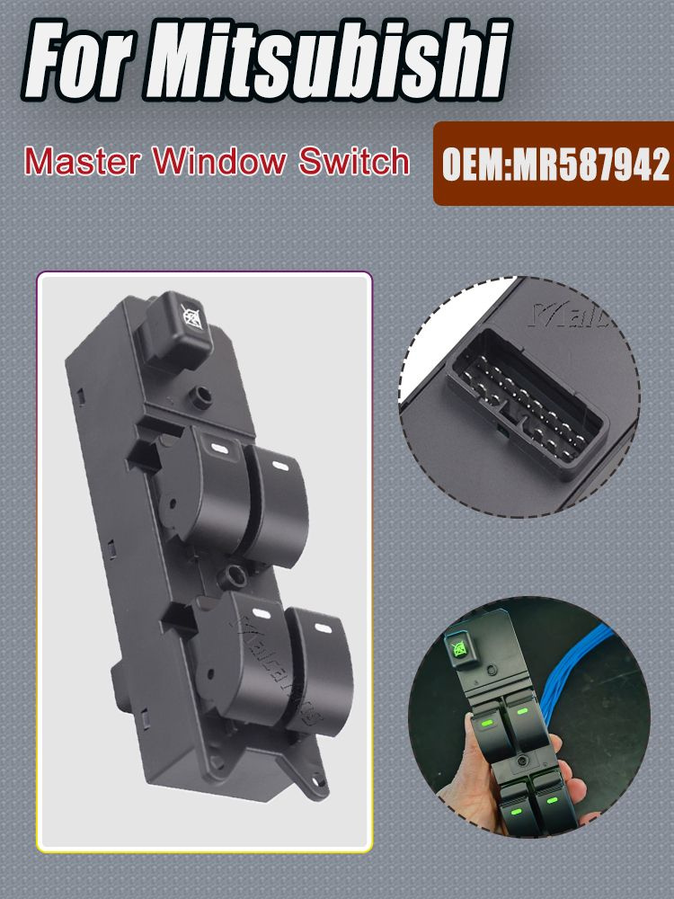 5 кнопок с подсветкой Переключатель управления стеклоподъемниками для ...