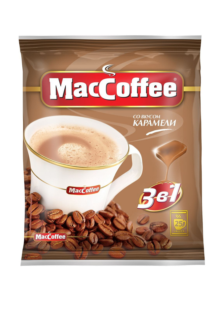 Кофейный напиток MacCoffee, 3 в 1, карамель, 25шт купить на OZON по ...